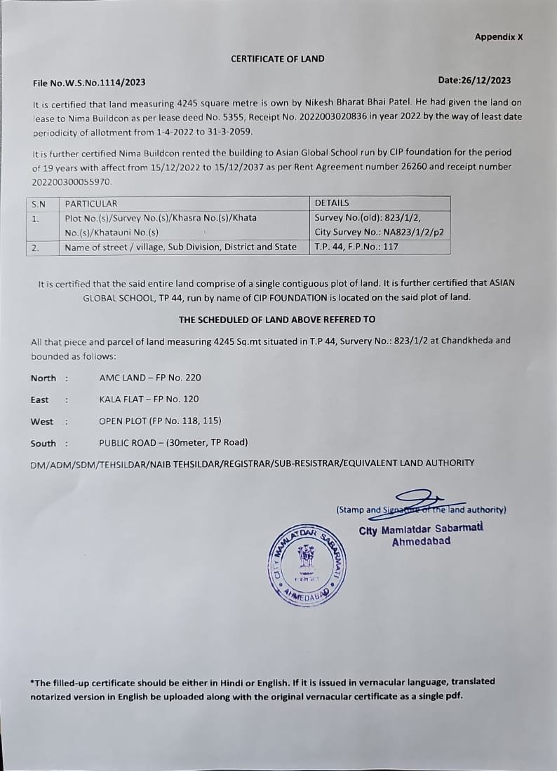 CBSE Mandatory Disclosure – AGS